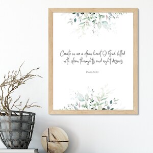 Botanical Wall Art Christian Watercolor Home Decor Bedroom Modern ...