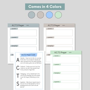 ACTS Prayer Guide Template New Christian Bible Study Worksheet Daily ...