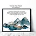 Bible Verse Nature Wall Art Christian Watercolor Mountain Home Decor ...