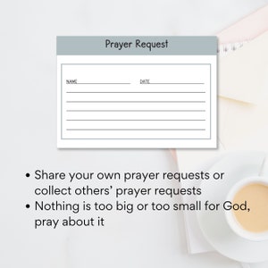 Printable Prayer Request Card Praise Report Template Family Devotions ...