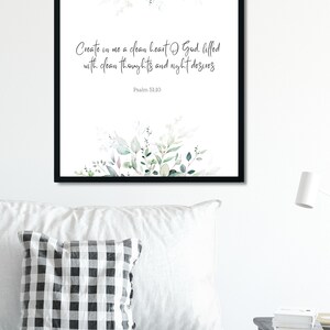 Botanical Wall Art Christian Watercolor Home Decor Bedroom Modern ...