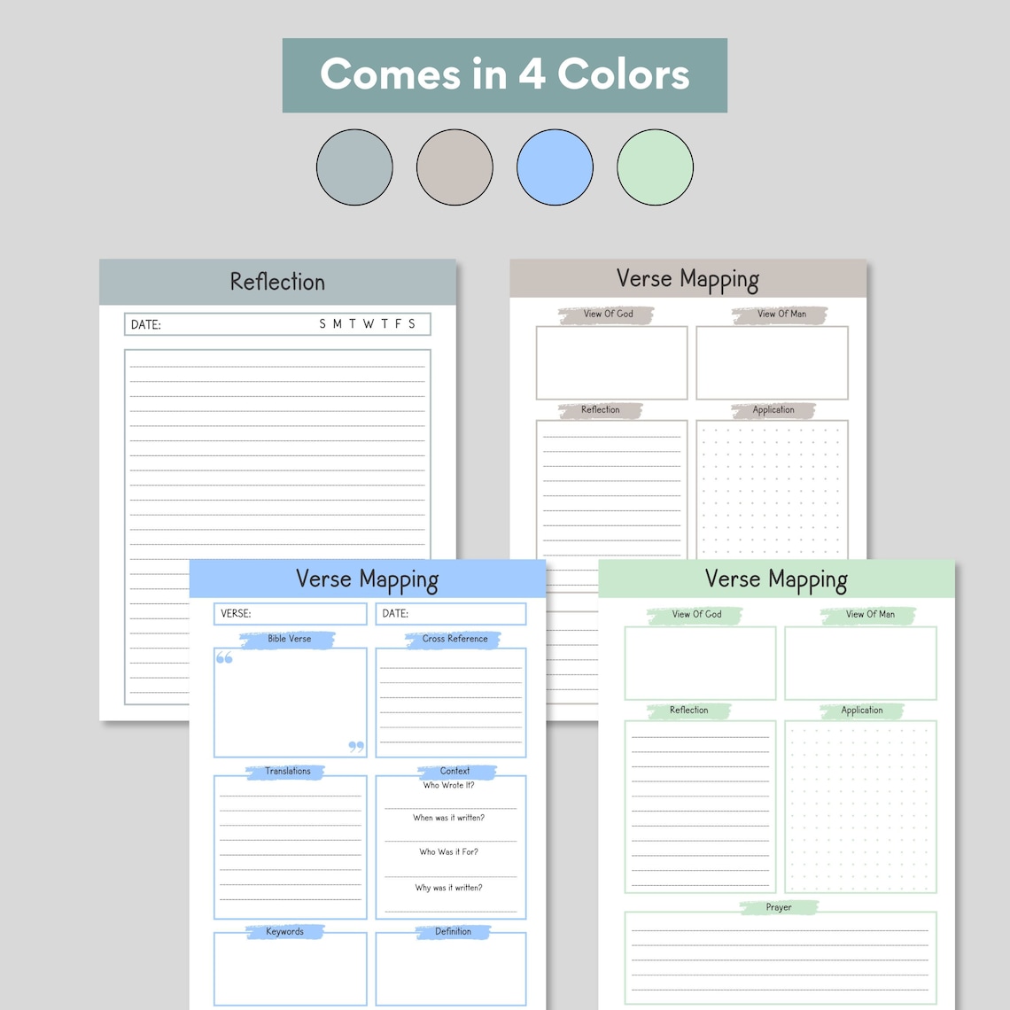Verse Mapping Bible Study Template In-depth Study Guide Christian ...
