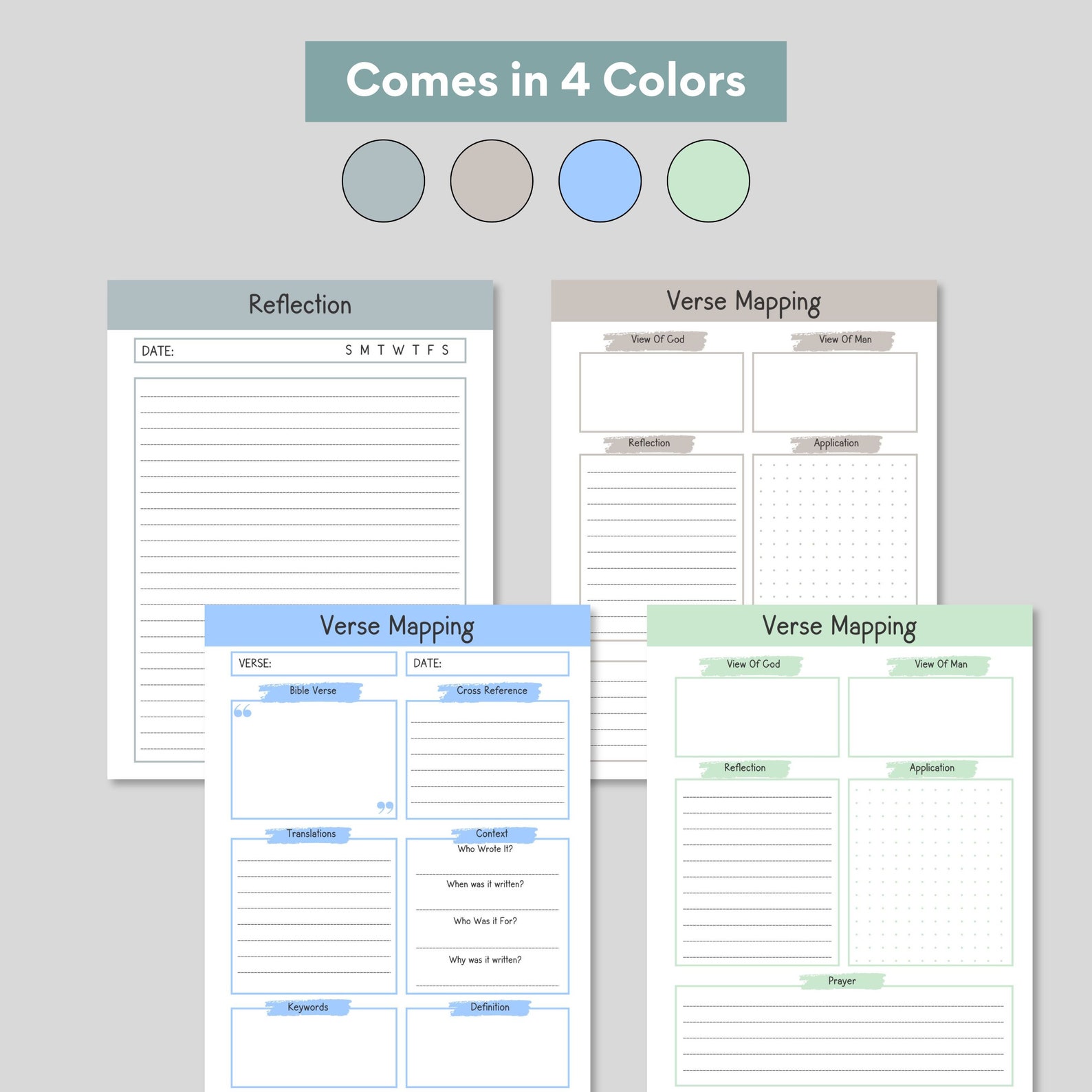 Verse Mapping Bible Study Template In-depth Study Guide Christian ...