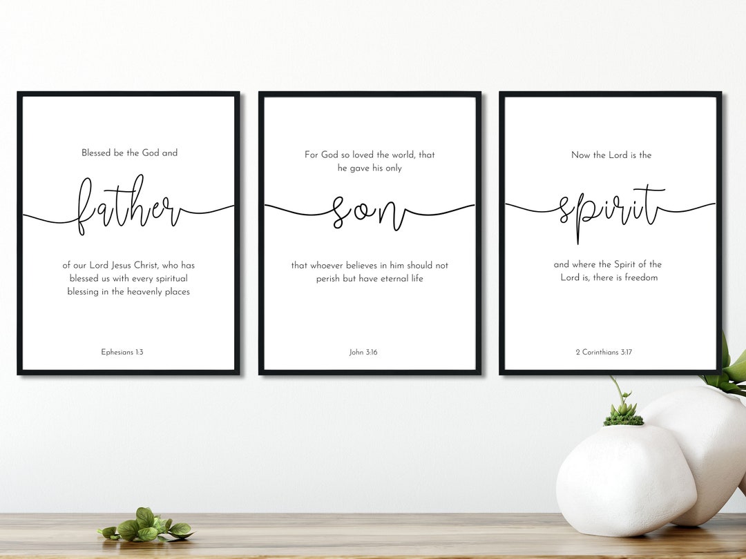 3 Piece Christian Wall Art Christian Gallery Wall Set - Etsy