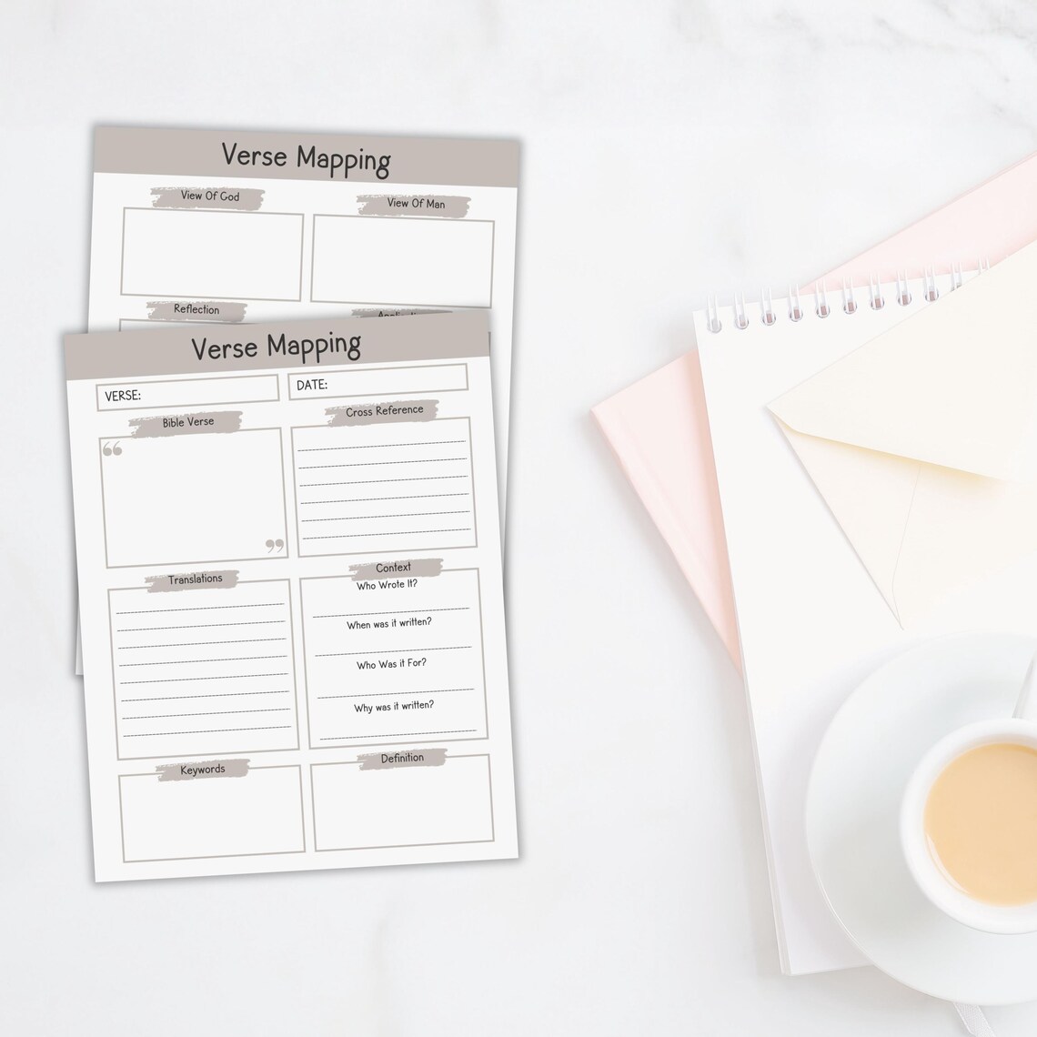 Digital Download Verse Mapping Template Bible Study Printable Bible ...