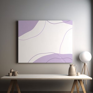 Placid Purple Wall Art Set, Digital Download, Modern, Minimalist, Boho ...