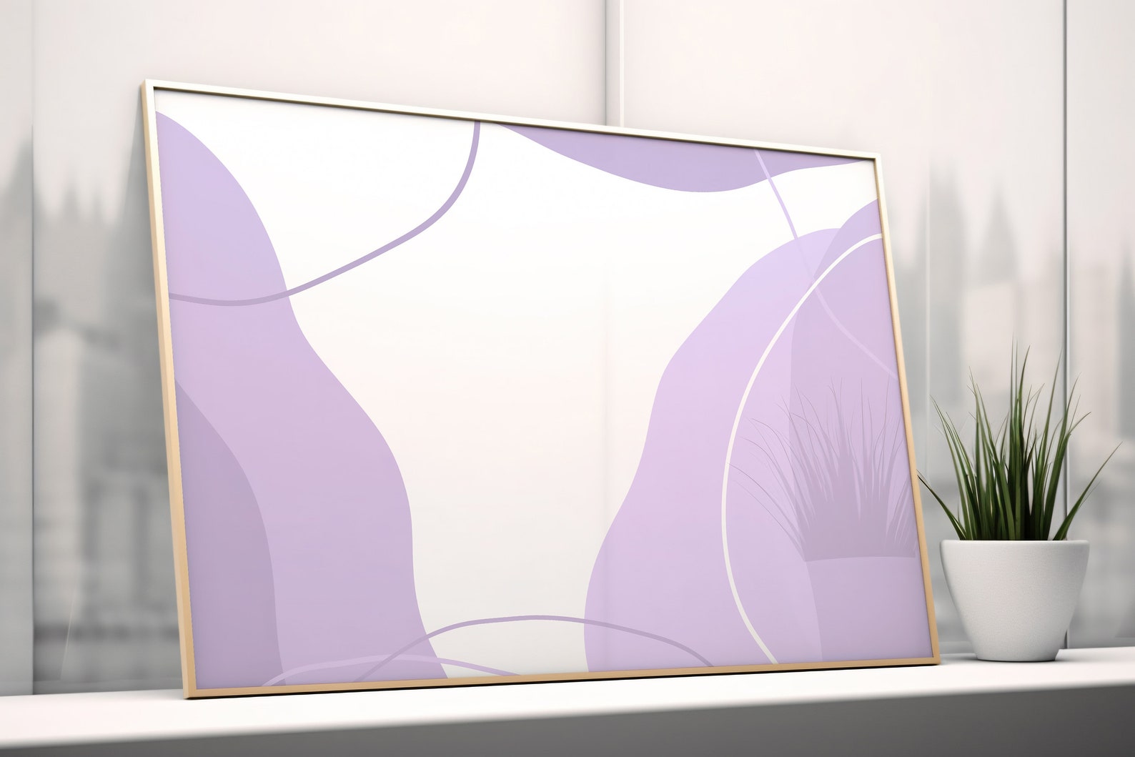 Placid Purple Wall Art Set, Digital Download, Modern, Minimalist, Boho ...