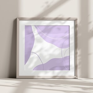 Placid Purple Wall Art Set, Digital Download, Modern, Minimalist, Boho ...