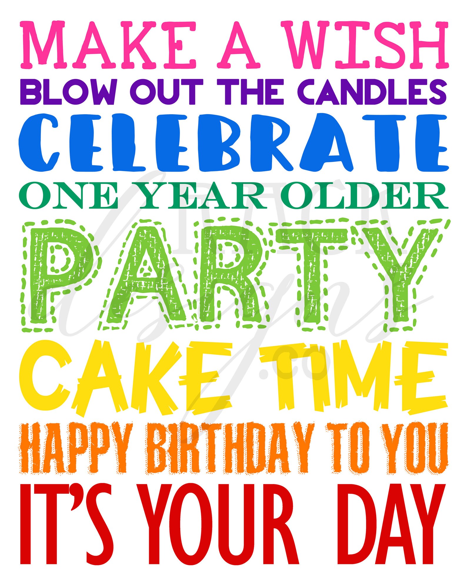 Happy Birthday Sign. Children's Party Decor Sign. Rainbow - Etsy