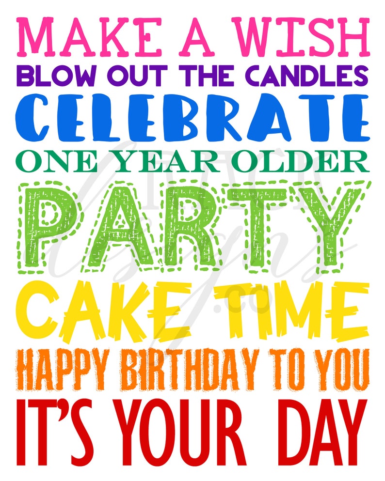 Happy Birthday Sign. Children's Party Decor Sign. Rainbow - Etsy