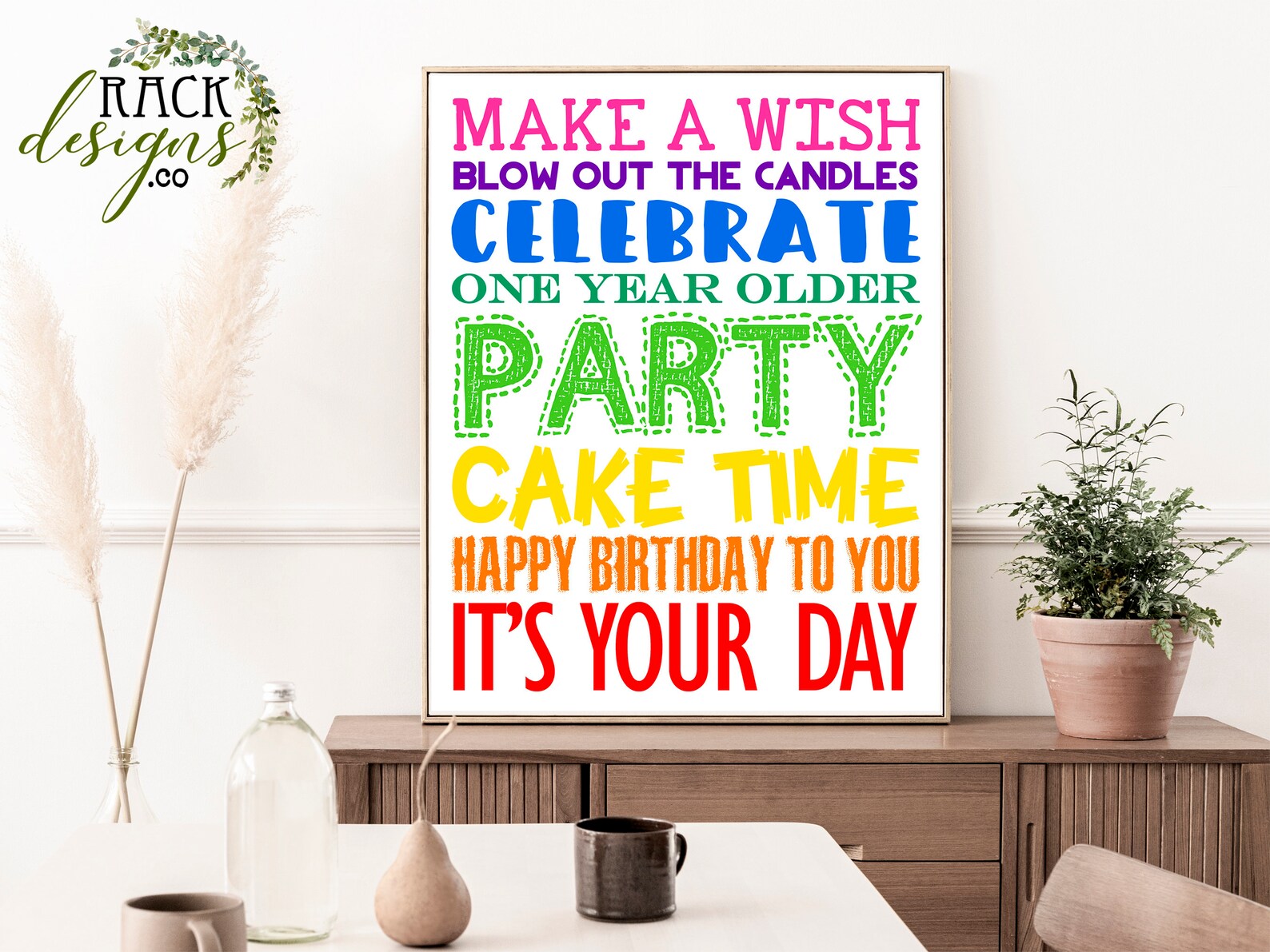 Happy Birthday Sign. Children's Party Decor Sign. Rainbow - Etsy