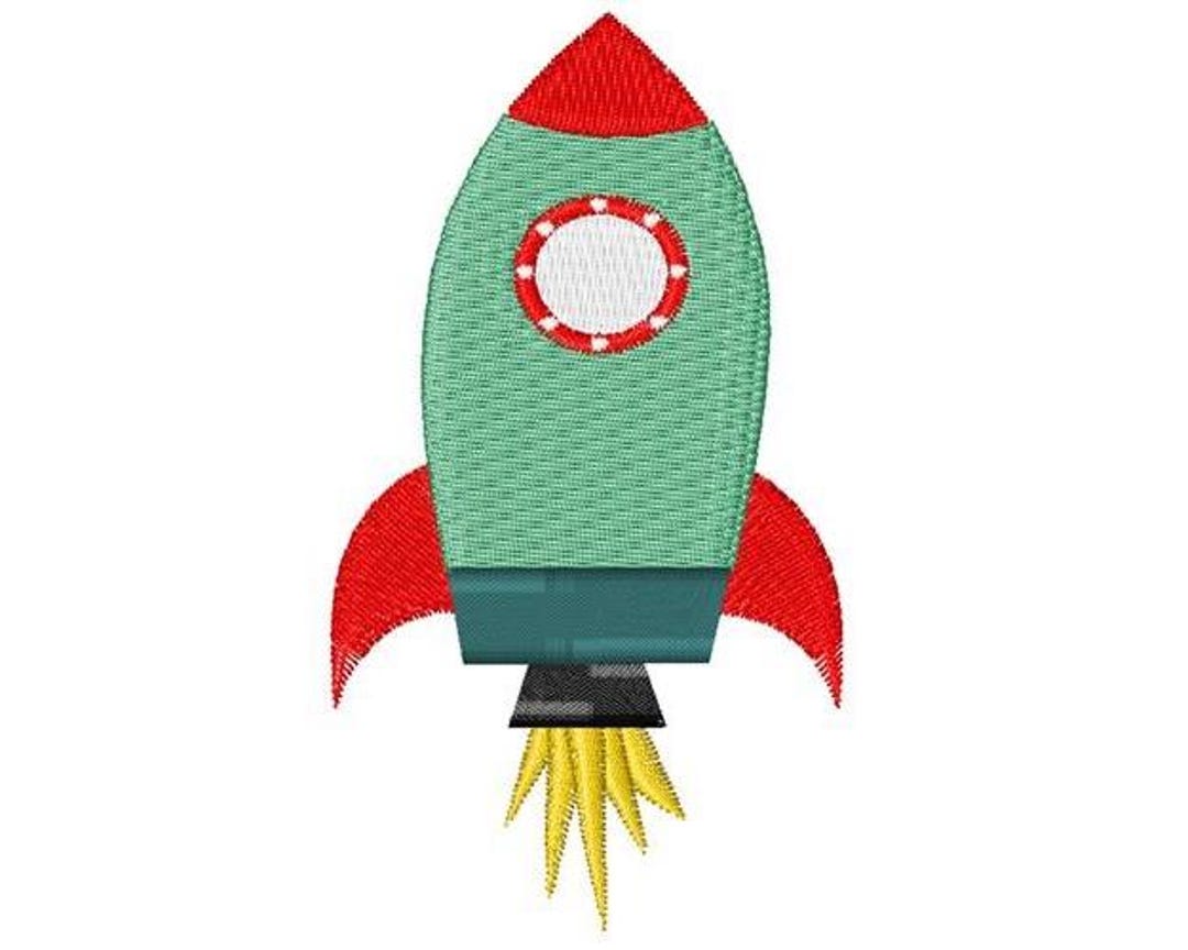 Rocket Ship - Machine Embroidery Design - Etsy
