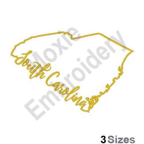 South Carolina State Applique Embroidery Design. South - Etsy