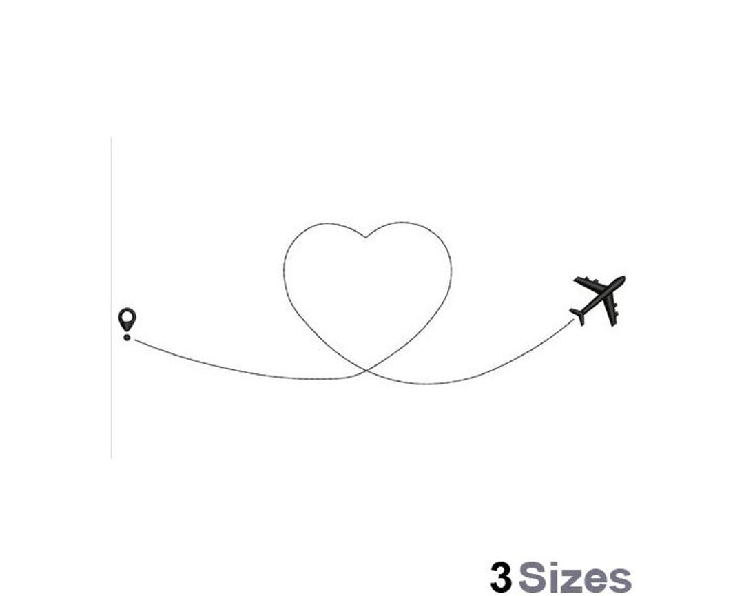 Love Flying Airplane - Machine Embroidery Design - 3 Sizes, I Love to ...