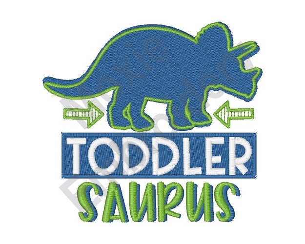 Toddler Saurus Machine Embroidery Design Dinosaur - Etsy