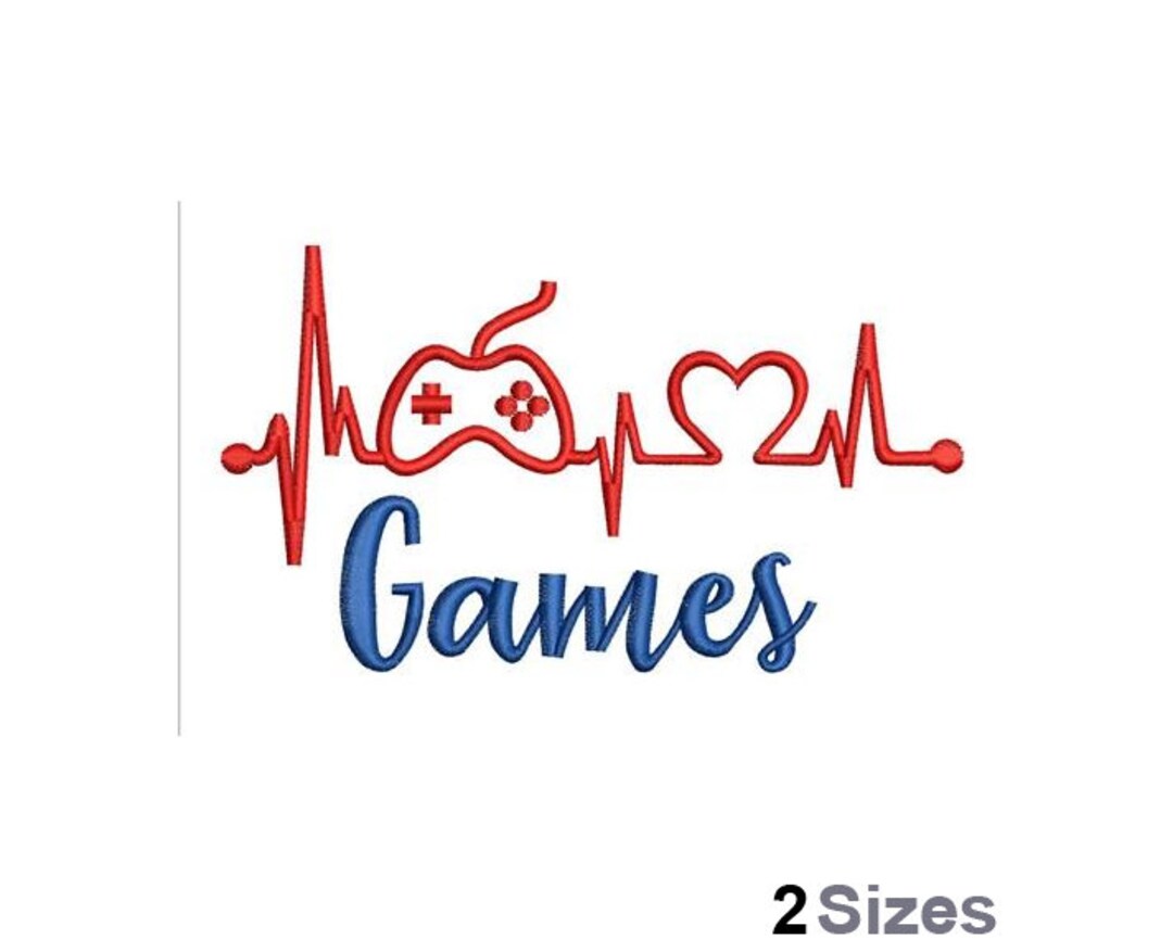 Games - Machine Embroidery Design - 2 Sizes, Video Games Embroidery ...
