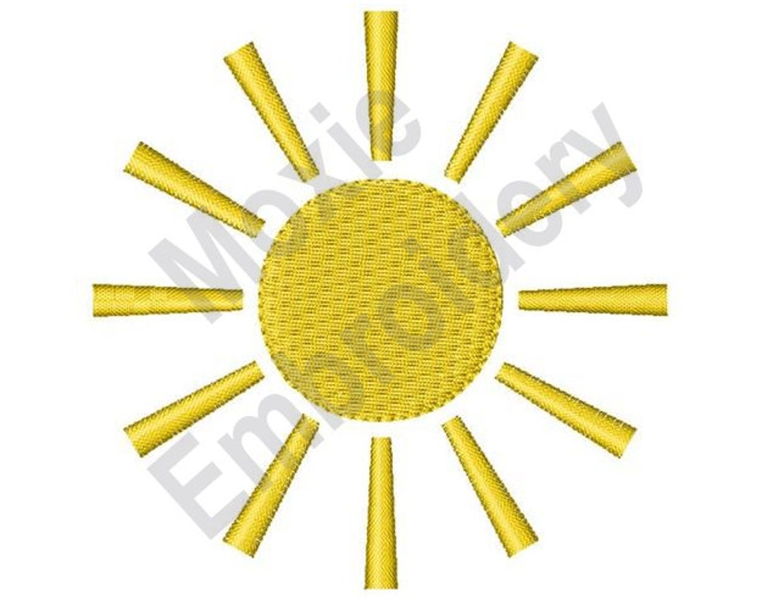 Shining Sun - Machine Embroidery Design, Summer Sun Embroidery Pattern ...