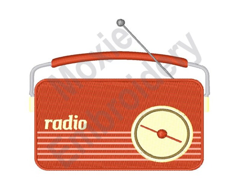 Retro Radio Machine Embroidery Design Portable Radio - Etsy