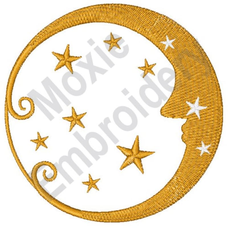 Moon Embroidery - Etsy