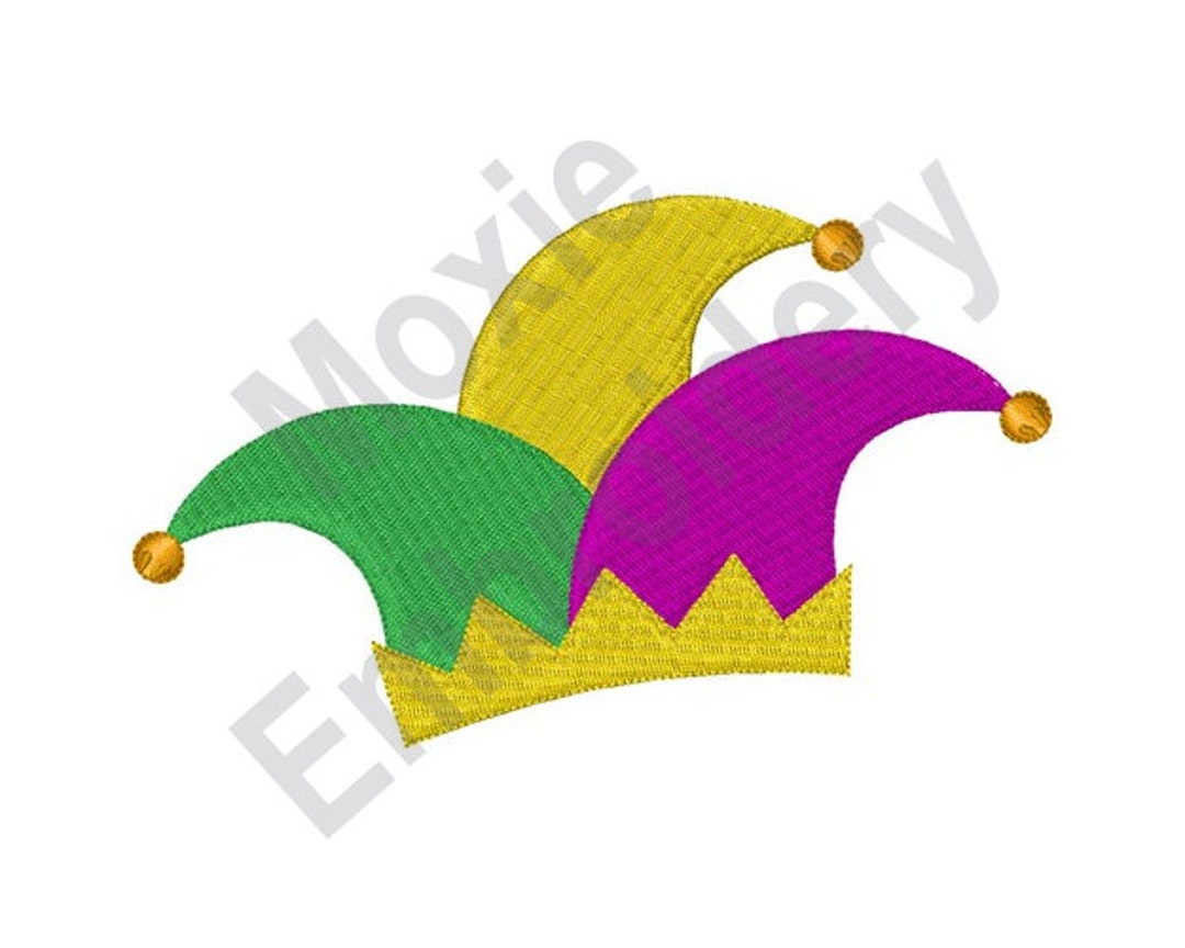Jester Hat - Machine Embroidery Design, Mardi Gras Hat Embroidery ...
