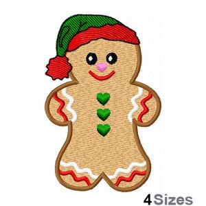 Sweet Gingerbread Man - Machine Embroidery Design - 4 Sizes ...