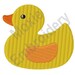 Yellow Rubber Duck - Machine Embroidery Design, Rubber Duckie ...