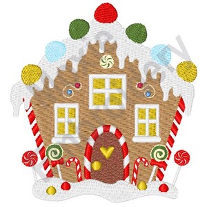 Gingerbread House Machine Embroidery Design, Christmas Cookie House ...