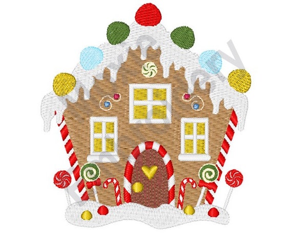 Gingerbread House Machine Embroidery Design Christmas - Etsy UK