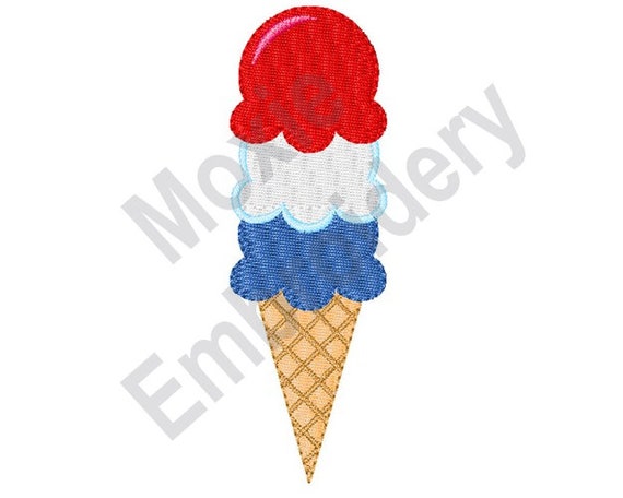 Patriotic Ice Cream Machine Embroidery Design American Flag - Etsy