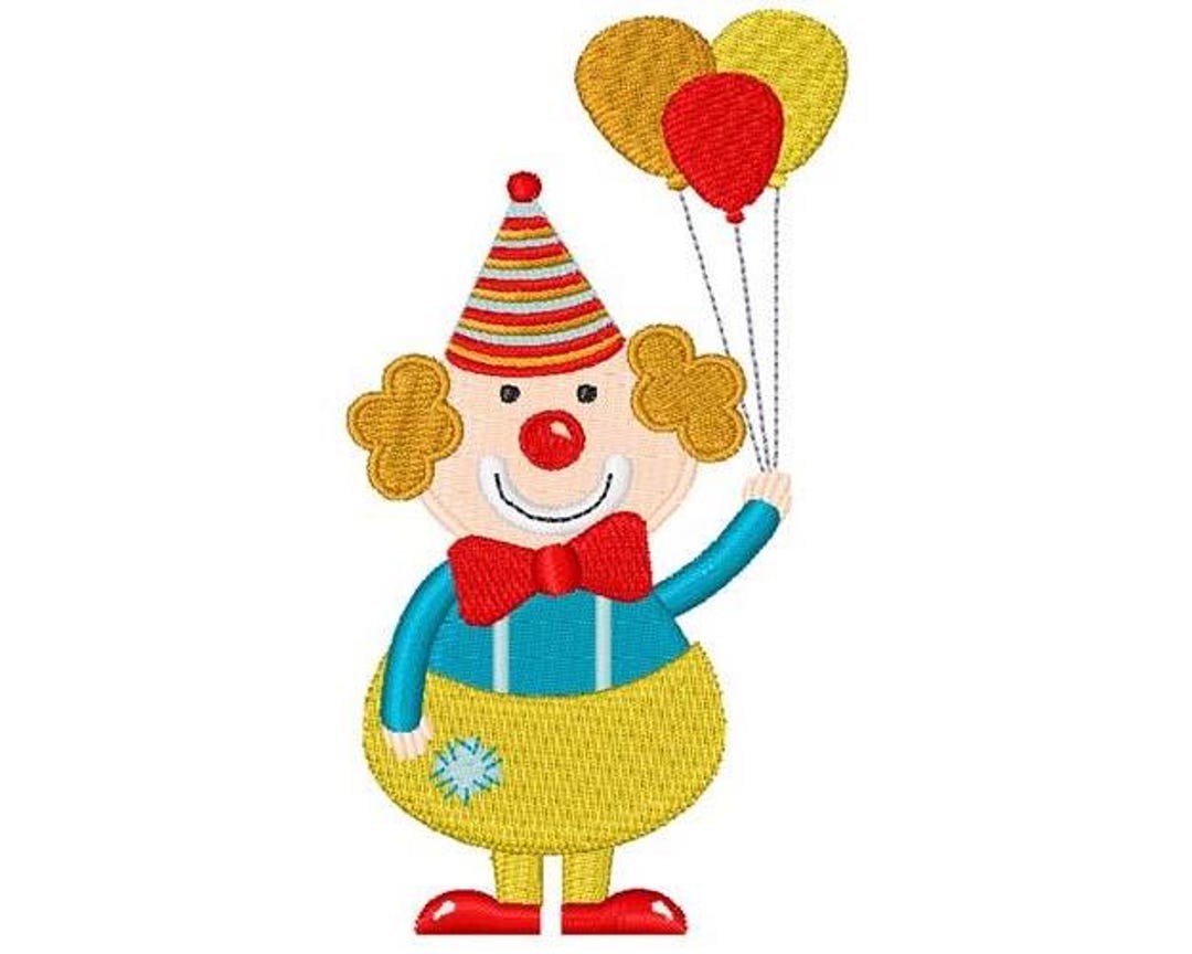 Circus Clown - Machine Embroidery Design - Etsy