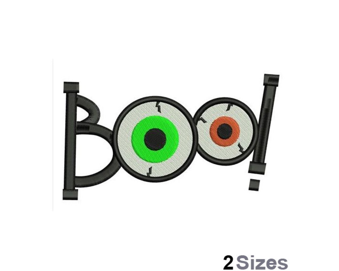 Boo! - Machine Embroidery Design - 2 Sizes, Halloween Boo Embroidery ...