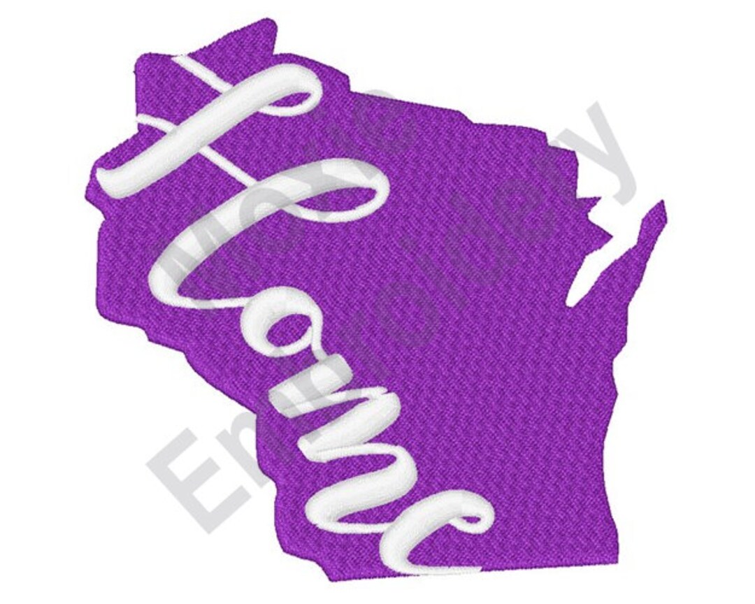 Wisconsin Home - Machine Embroidery Design, Wisconsin Map Embroidery ...