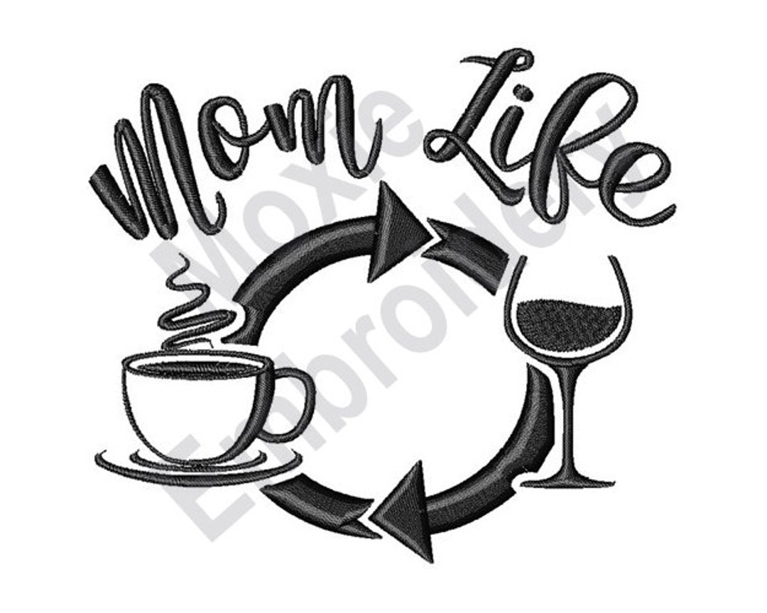 Mom Life Machine Embroidery Design, Circle of Life Embroidery Pattern ...