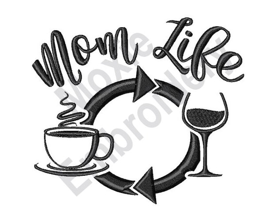 Mom Life Machine Embroidery Design Circle of Life - Etsy
