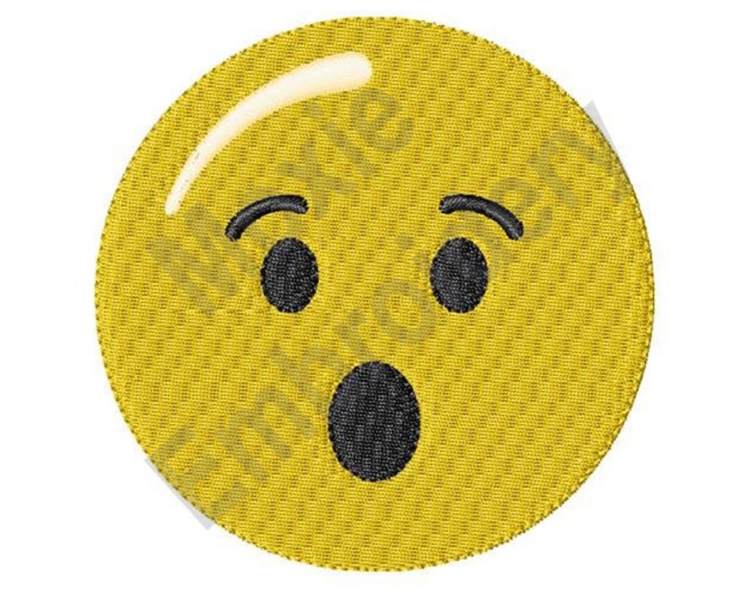 Surprised Smiley - Machine Embroidery Design, Smiley Face Embroidery ...