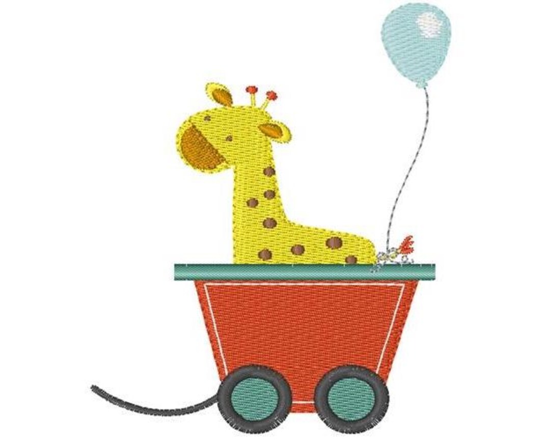 Train Car Giraffe - Machine Embroidery Design - Etsy