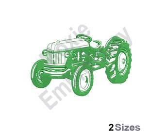Old Tractor - Machine Embroidery Design, Tractor Outline Embroidery ...