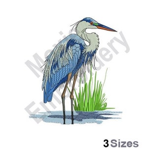 Blue Heron - Machine Embroidery Design - 3 Sizes, Heron Embroidery ...