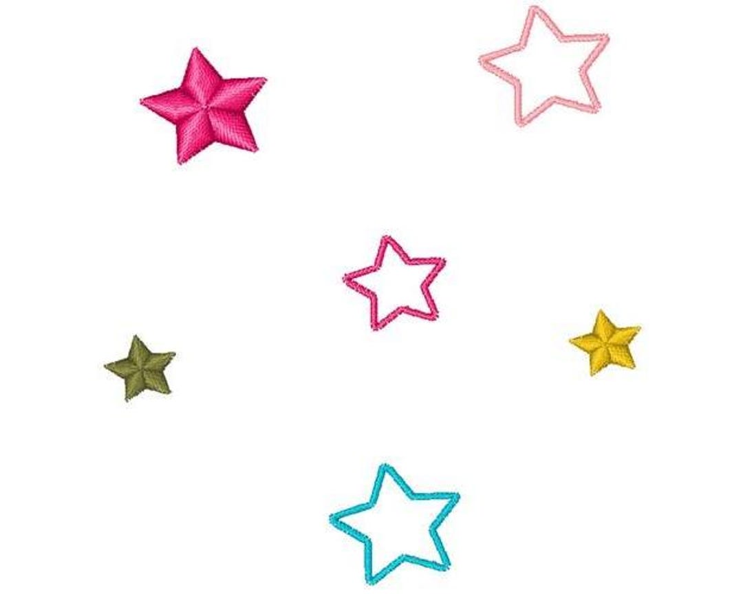 Star Accent - Machine Embroidery Design - Etsy