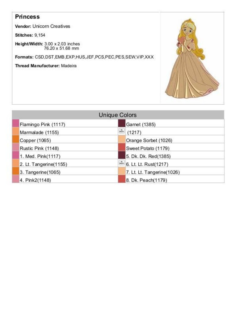 Princess - Machine Embroidery Design - 3 Sizes, Blonde Princess Holding ...