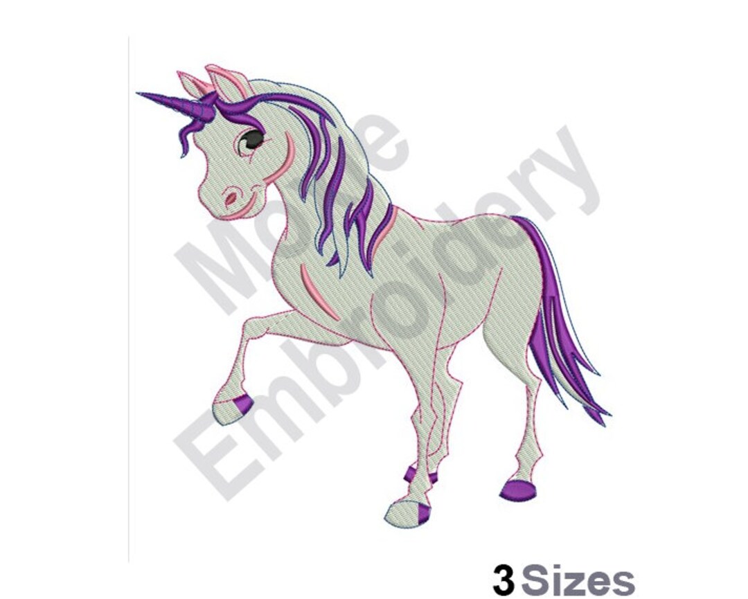 Unicorn - Machine Embroidery Design, Girl Unicorn Embroidery Pattern ...