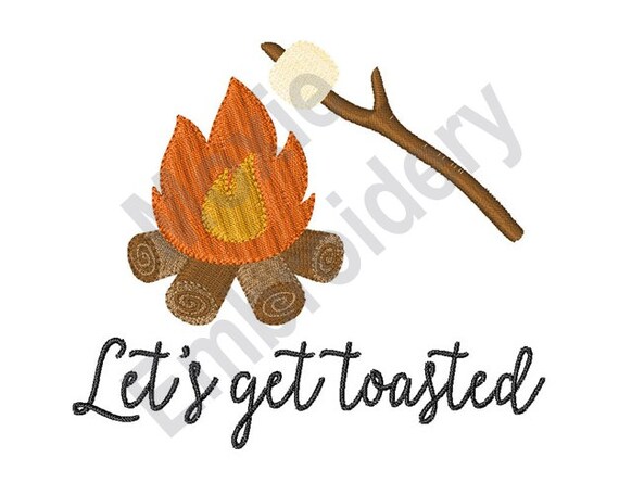 Get Toasted Machine Embroidery Design Toasted Marshmallow - Etsy