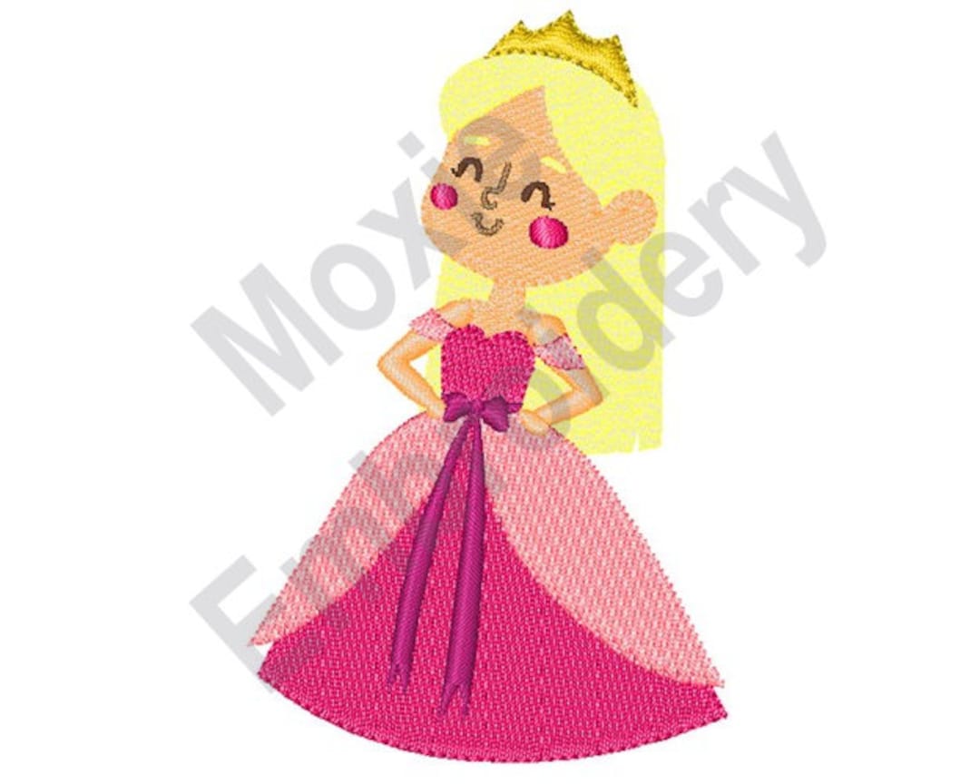 Pink Princess - Machine Embroidery Design, Girl Princess Embroidery ...