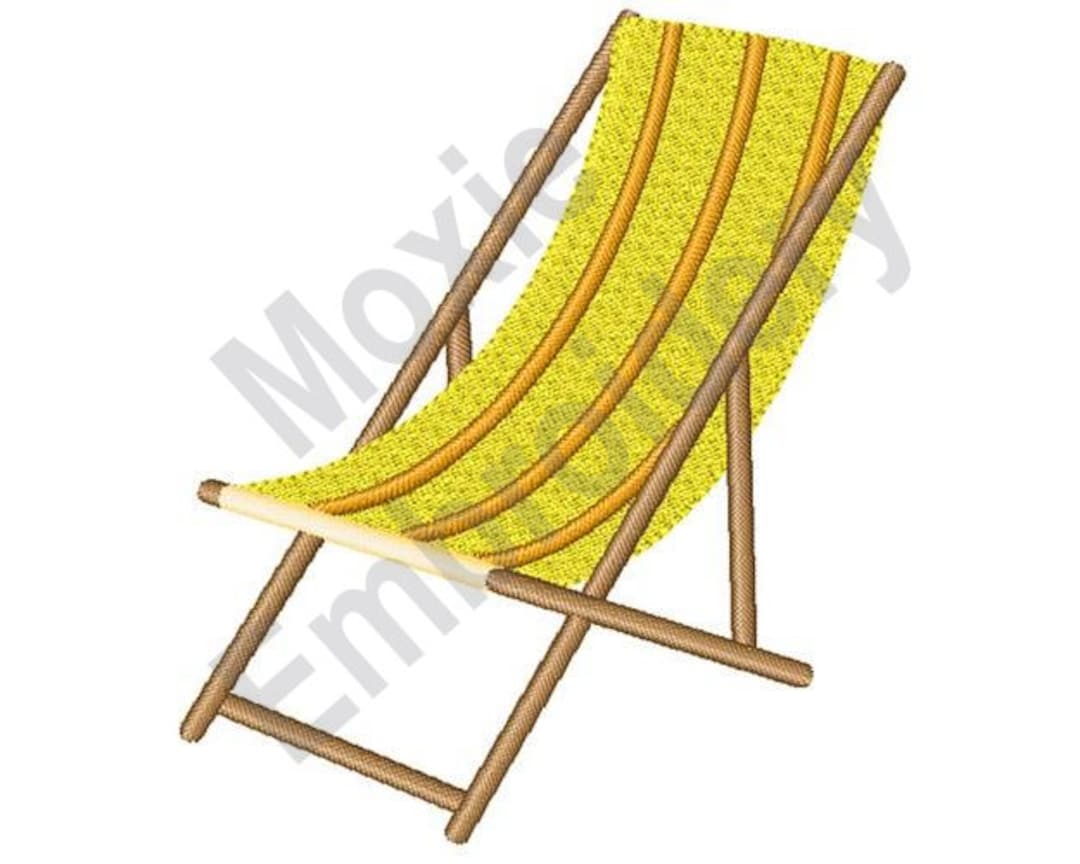 Beach Chair - Machine Embroidery Design, Folding Chair Embroidery ...