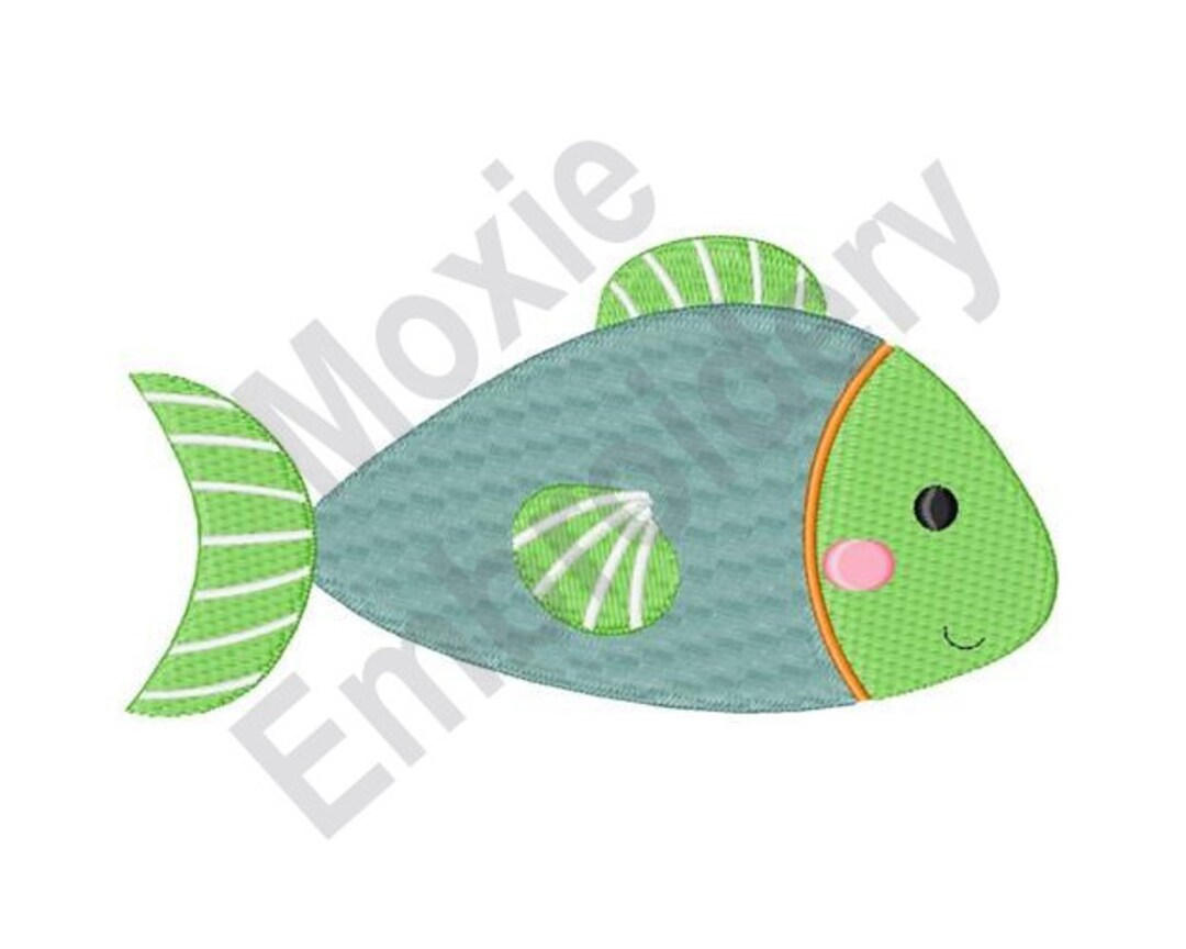 Cartoon Fish Machine Embroidery Design, Little Fish Embroidery Pattern ...