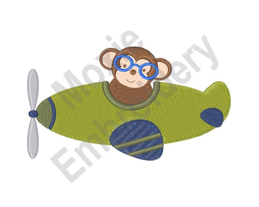 Flying Monkey Machine Embroidery Design, Baby Monkey Embroidery Pattern ...