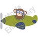 Flying Monkey Machine Embroidery Design, Baby Monkey Embroidery Pattern ...