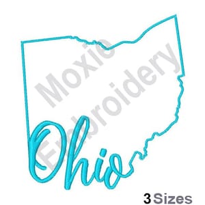 Ohio - Machine Embroidery Design - 3 Sizes - Etsy