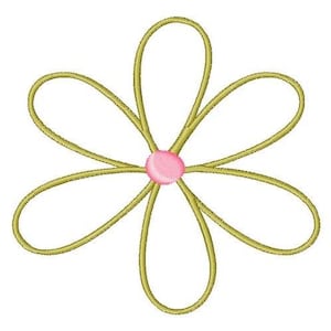 Daisy Outline - Machine Embroidery Design - Etsy
