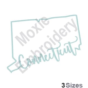 Connecticut State Outline - Machine Embroidery Design, Connecticut Map ...